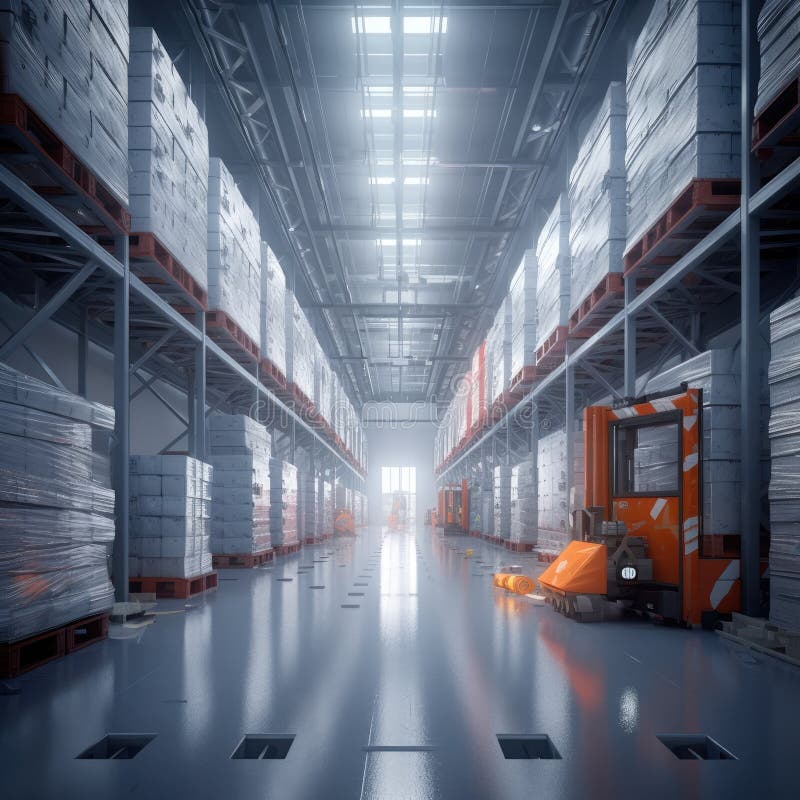 The Logistics Warehouse of the Future Stock Image - Image of industry ...