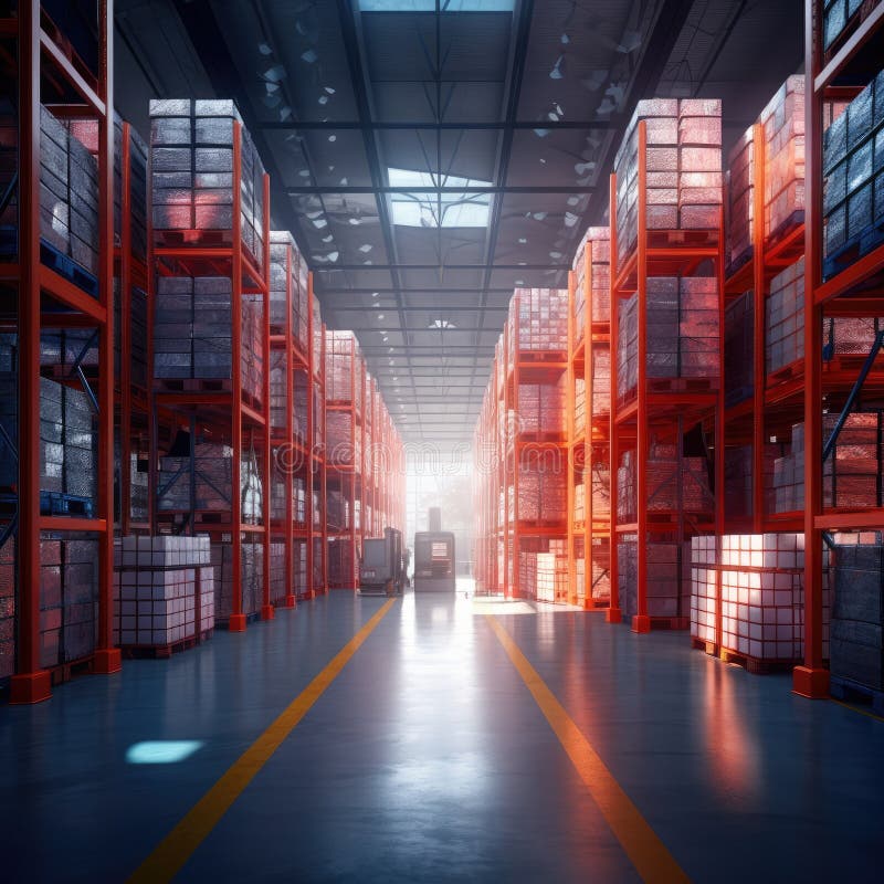 The Logistics Warehouse of the Future Stock Image - Image of industry ...