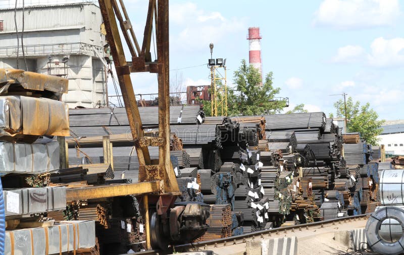 Logistics warehouse metal stock image. Image of storage - 26753361