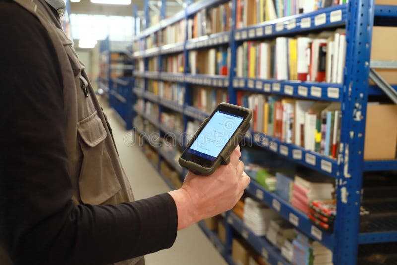 Logistics Warehouse -operator Holding a PDA Stock Photo - Image of ...