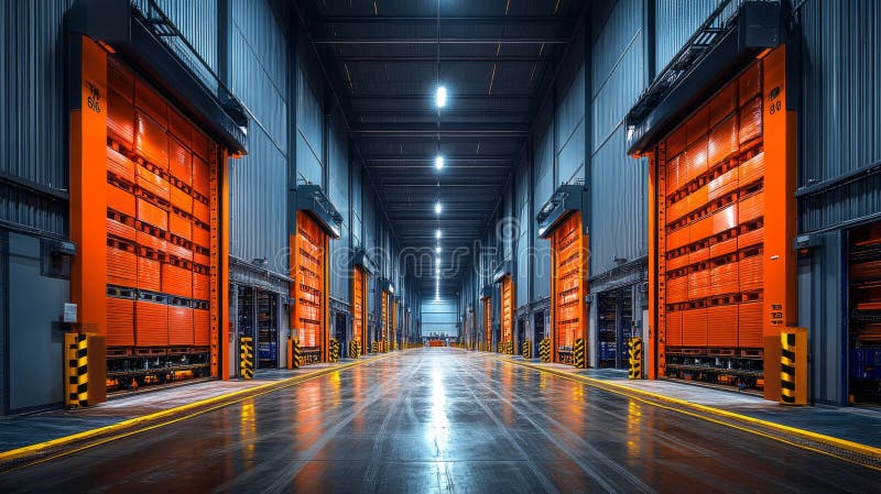 Logistics Warehouse Showcasing Efficient Storage and Distribution ...