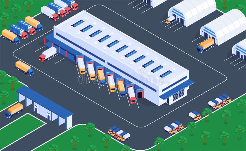 Logistics Warehousing Isometric View Stock Vector - Illustration of ...