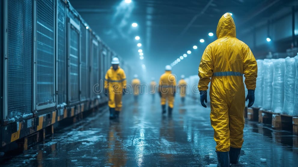 Logistics Workers in Cold Storage Facility Managing Perishable ...