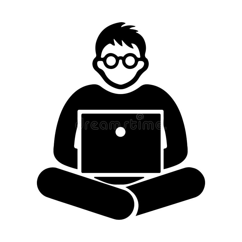 Logistics, Working Man Icon. Black Vector Graphics Stock Vector ...