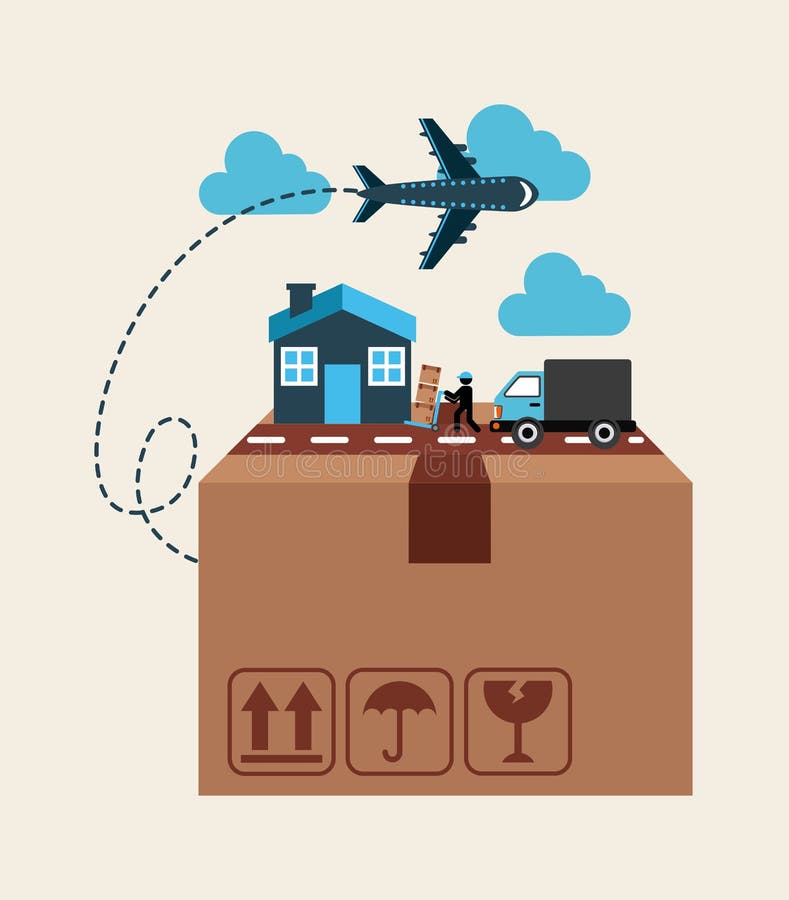 Logistique de transport illustration de vecteur. Illustration du ...