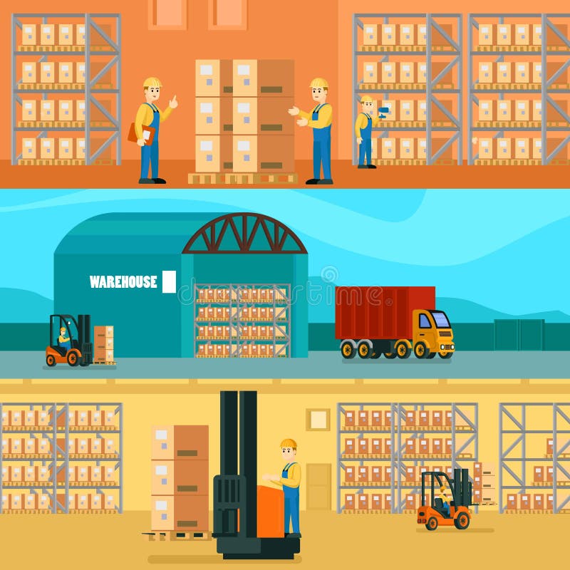 Lager-horizontale Fahnen Eingestellt Vektor Abbildung - Illustration ...