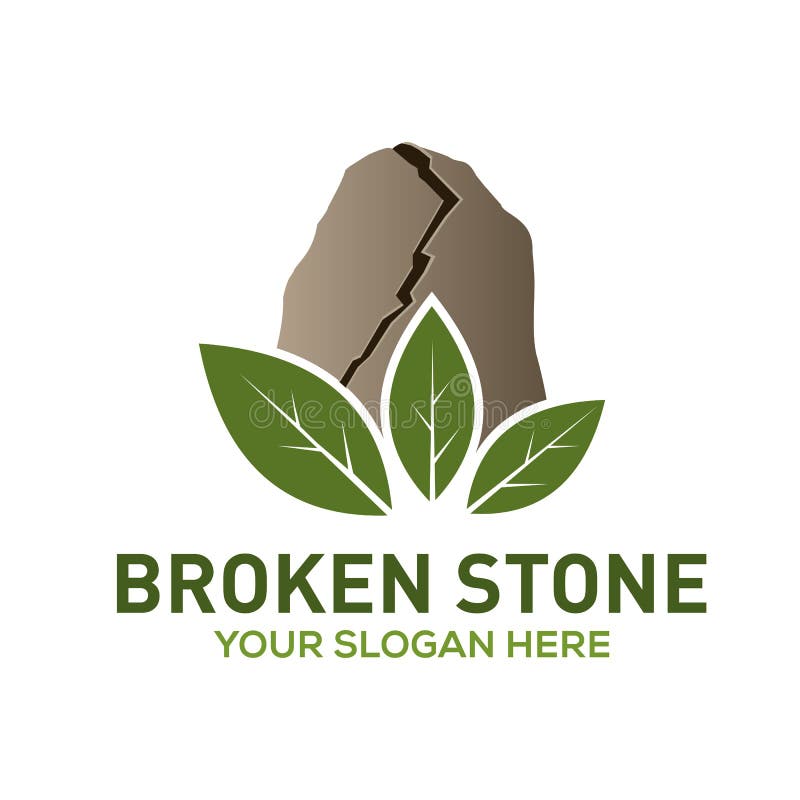 Broken Stone Vector Logo Template Stock Vector - Illustration of solid ...