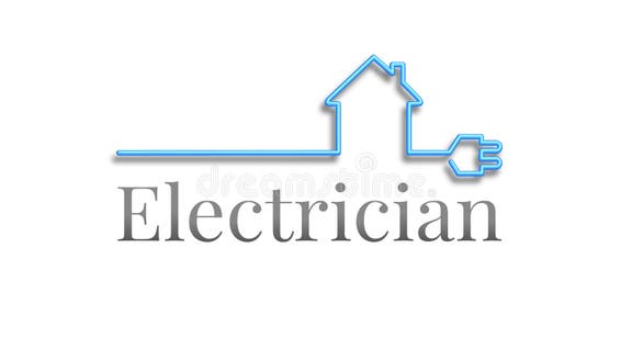 Electrician Logo, House Out of a Cable Stock Illustration ...