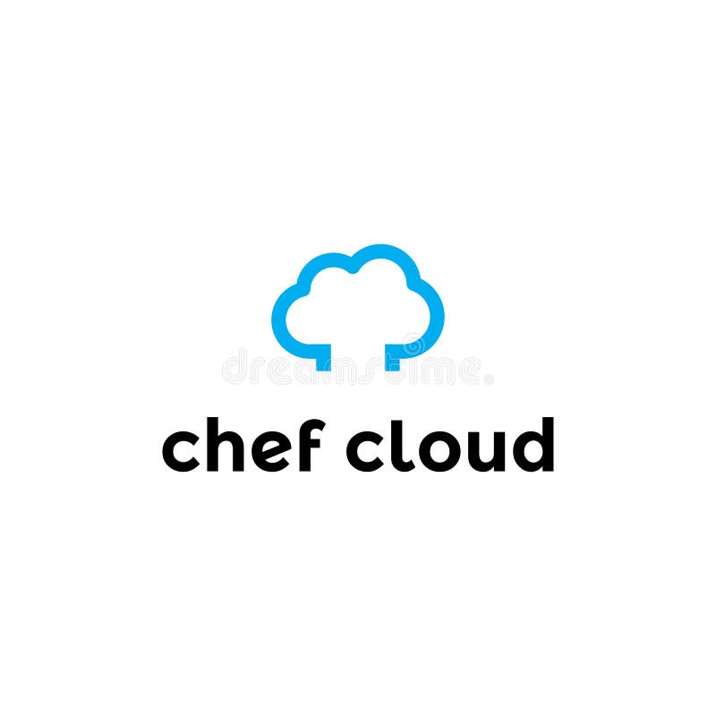 Chef Hat and Cloud Logo Design Using Hidden Meaning or Negative Space ...