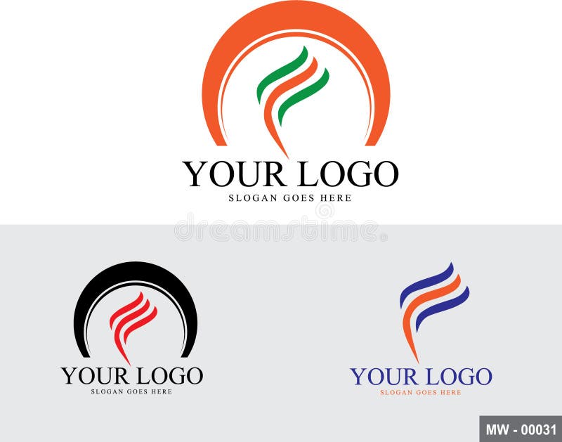 Letter F with Sun Style - Vector Logo Design Stock Illustration ...