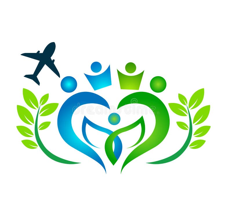 Traveling, Travel, Beach Happy People Healthcare Airplane Logo Water ...