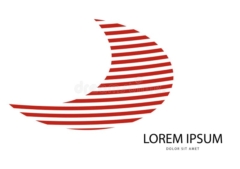 Abstract Red Vector Logo Isolated on White Illustration Stock Vector ...