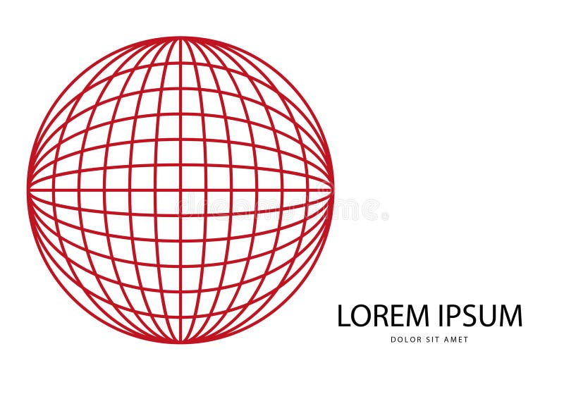 Abstract Red Vector Logo Isolated on White Illustration Stock Vector ...