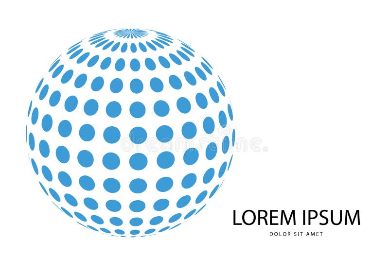 Abstract 3d Blue Vector Logo Isolated on White Illustration Stock ...