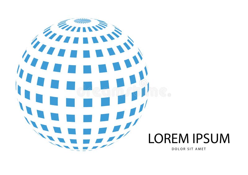 Abstract 3d Blue Vector Logo Isolated on White Illustration Stock ...