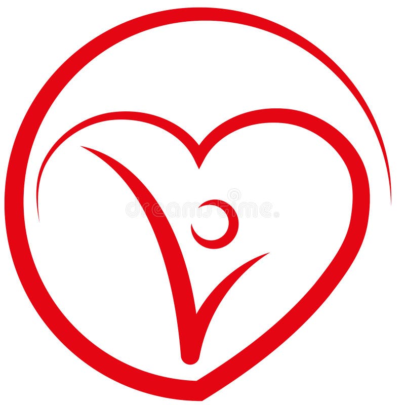 Person and Heart Logo, People Logo, Love Logo Stock Vector ...