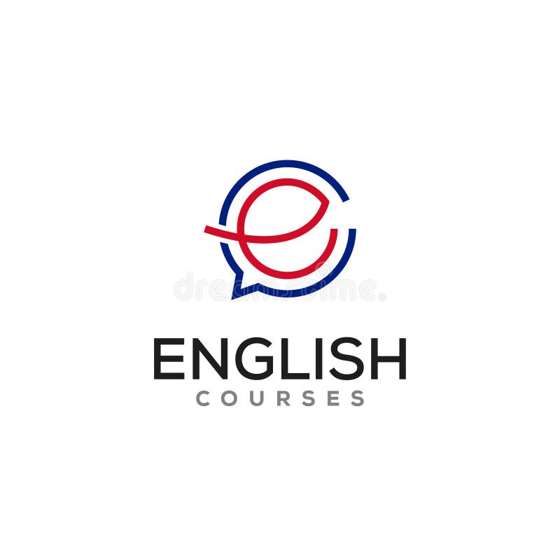 English Courses. Doodle Vector Concept Illustration of Learning English ...