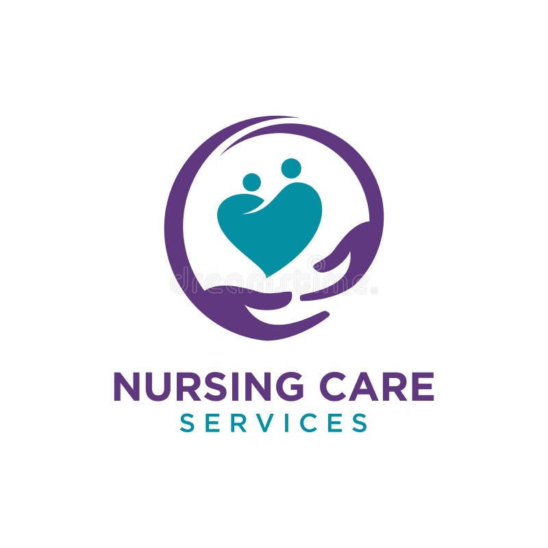 Nursing Care Service Logo, Hand Hug with Love Human on Demand Vector ...