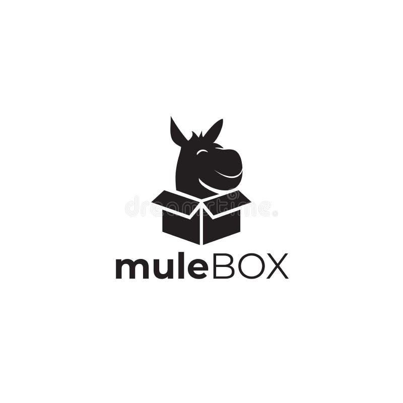 Mulebox Logo, Fun Head Mule and Box Vector Stock Vector - Illustration ...