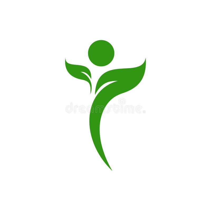 Simple Minimal Flat Healthcare Logo Men Silhouette Illustration Stock ...