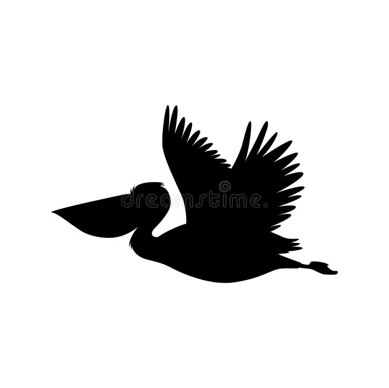 Simple Black Bird Silhouette Illustration Flying Duck Stock Vector ...