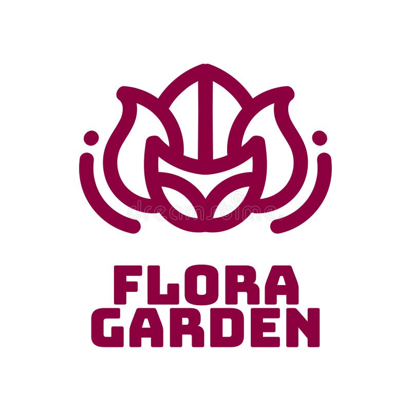 Flora Flower Garden Nature Logo Concept Design Illustration Stock ...