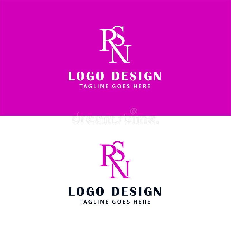 Letter RSN Minimal Logo Design Stock Vector - Illustration of minimal ...