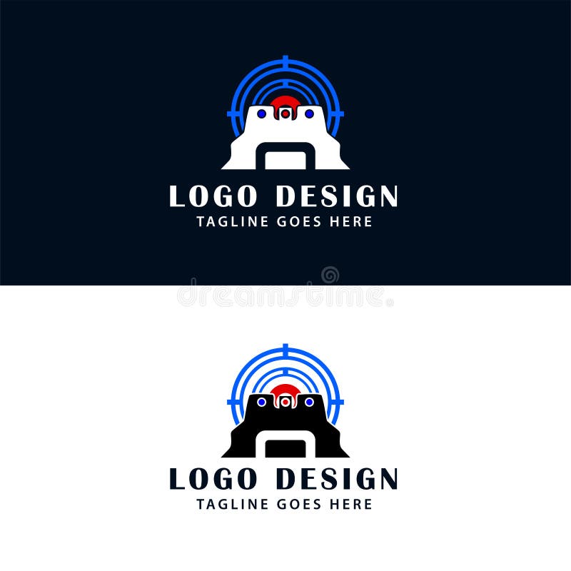 Tactical Training Logo Design - Gun and Aim Logo Design Stock Vector ...