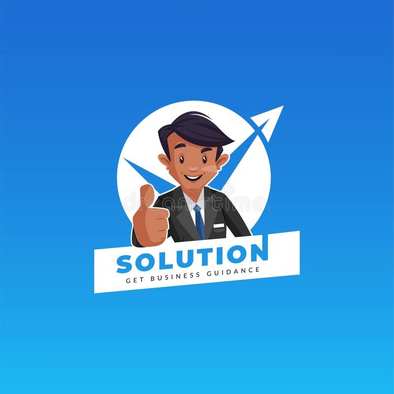 Solution Get Business Guidance Vector Mascot Logo Stock Vector ...