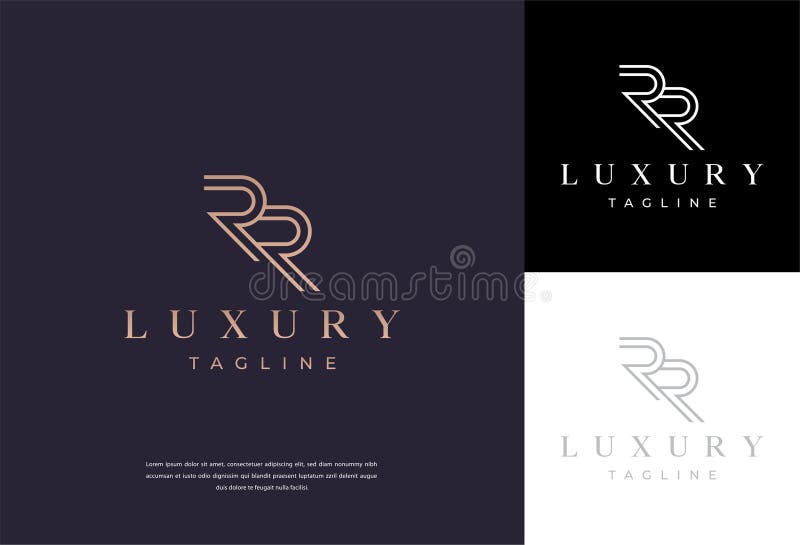 RR Letters Luxury Jewellery Fashion Brand Monogram, Creative Premium ...