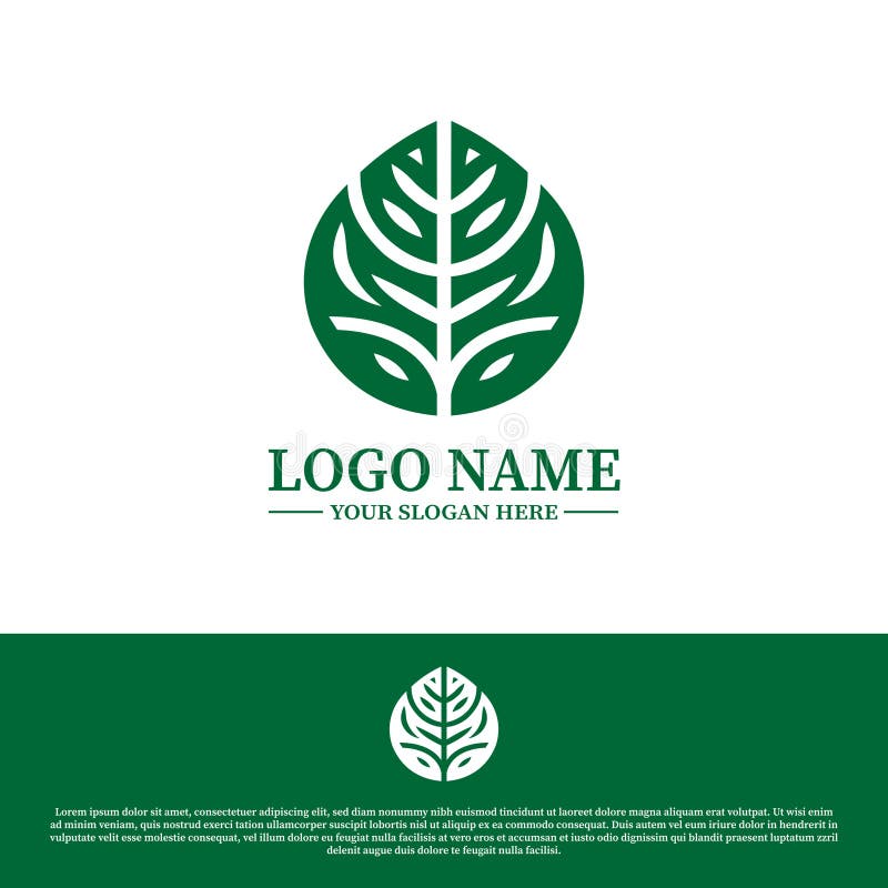 Green leaf abstract logo stock illustration. Illustration of leaf ...
