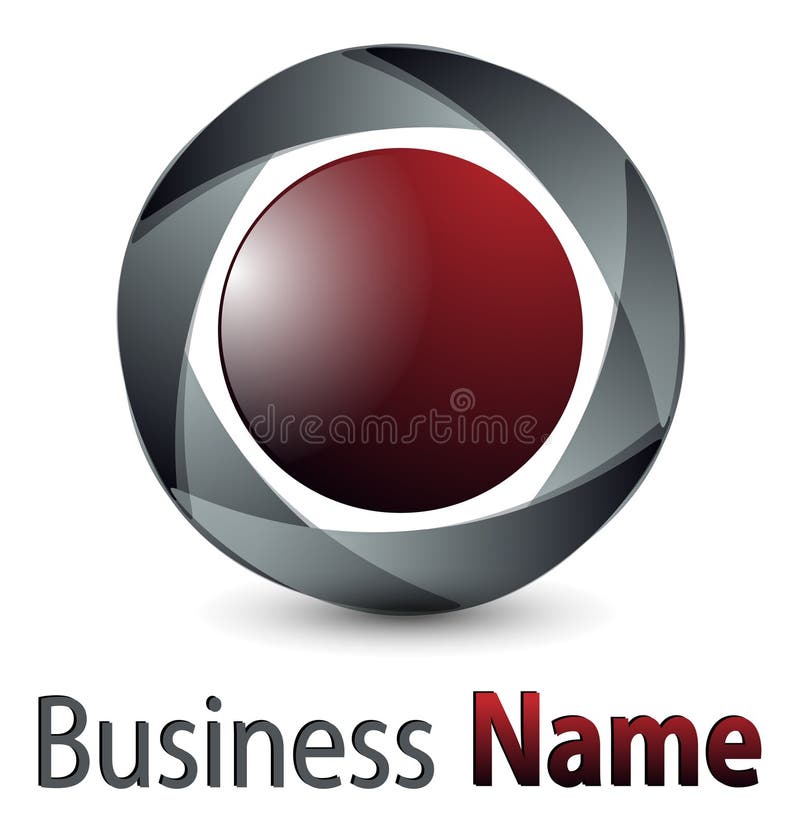 Logo 3D sphere stock vector. Illustration of brown, grey - 14706928