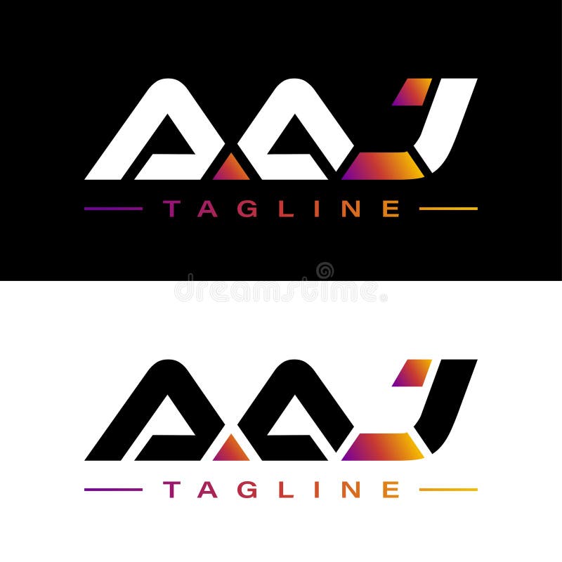Letters AAJ, a a J Initials Logo Design Stock Vector - Illustration of ...