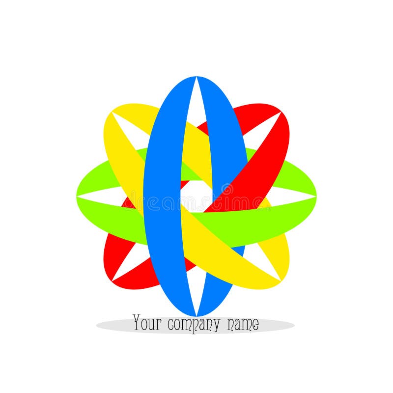 Logo Abstract Circle Multicolor Isolated on White Background Stock ...