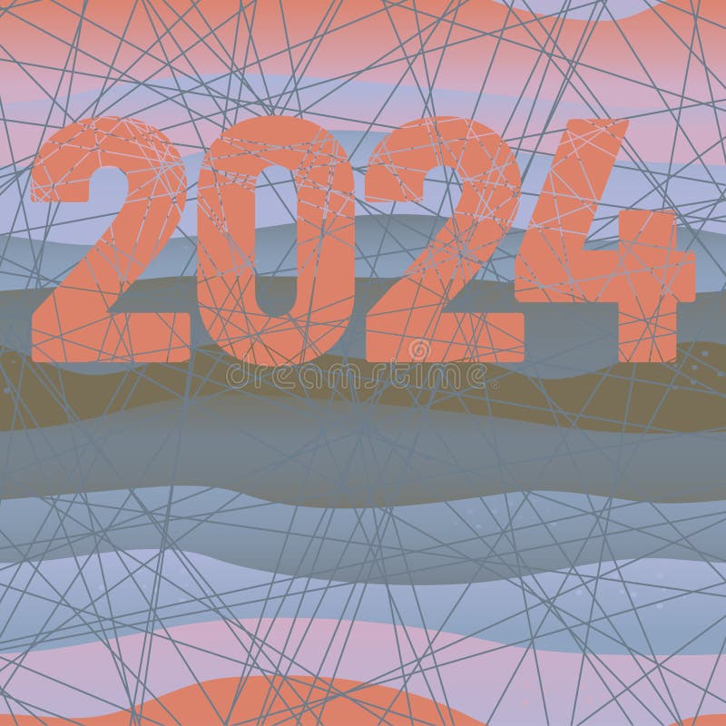 2024 Logo on Abstract Colored Background with Lines and Gradients ...