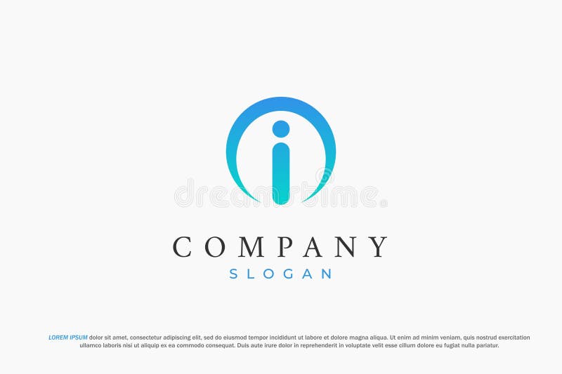 Logo Abstract Letter I Modern Business Circle Stock Illustration ...