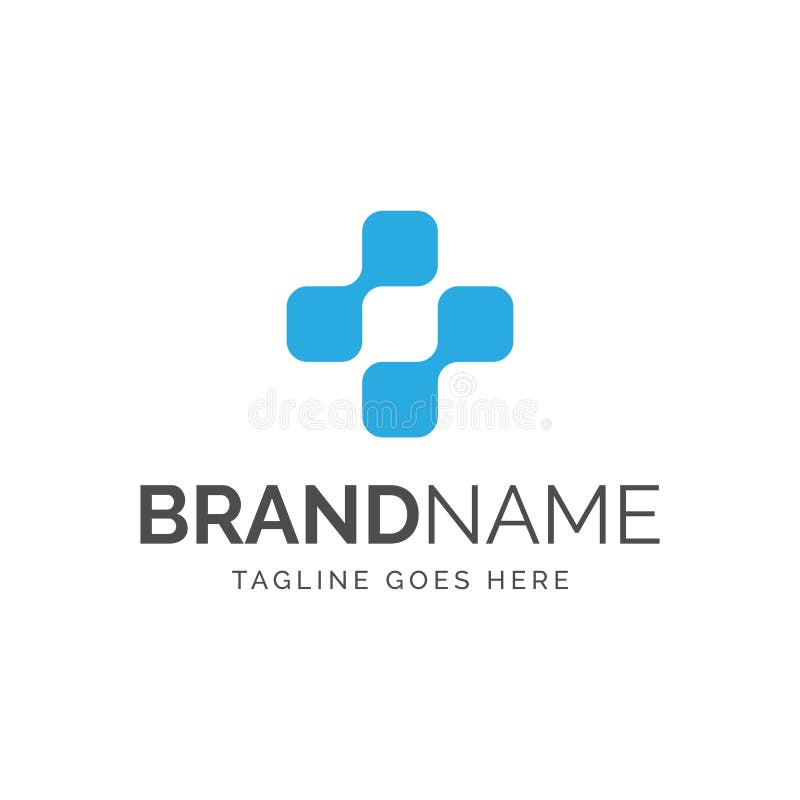 Logo of Abstract Plus Symbol Stock Vector - Illustration of flower ...