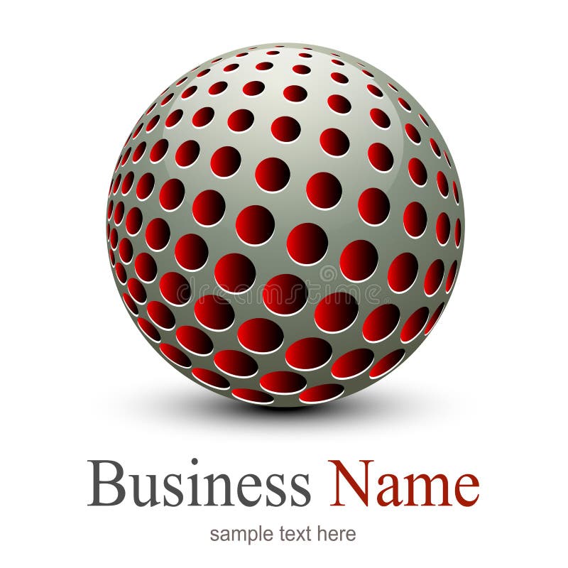 Logo 3D sphere stock vector. Illustration of company - 13810769
