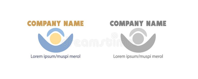 Two-color Rounded Vector Logo Stock Vector - Illustration of icon ...