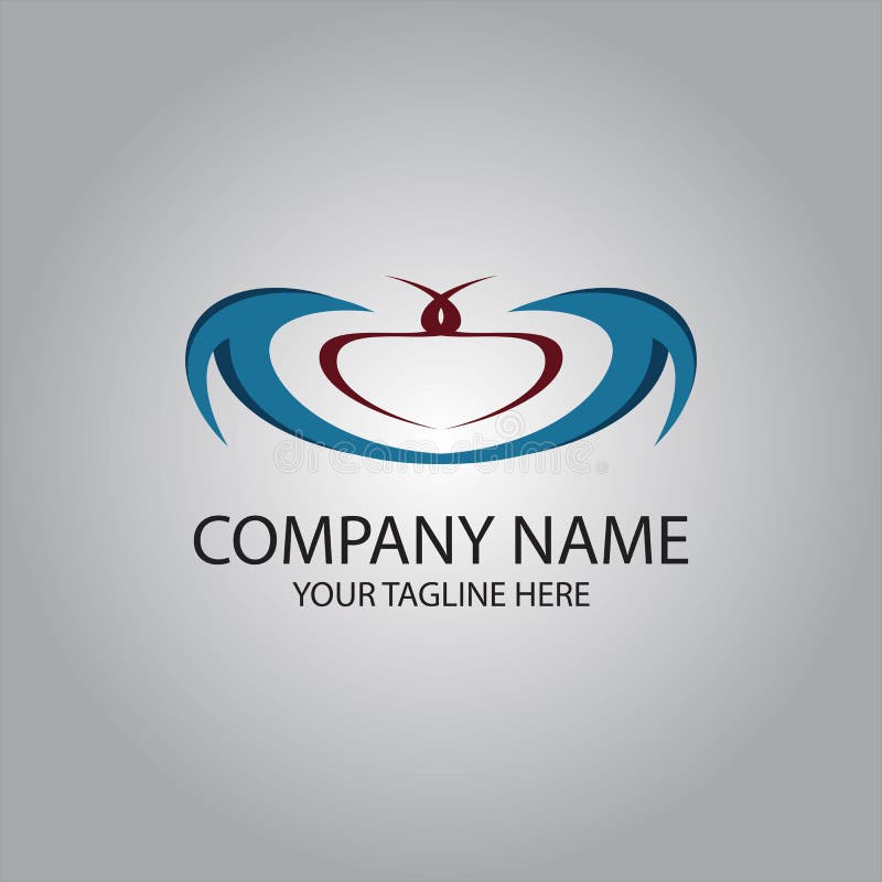 Logo abstrait du foyer 3d illustration de vecteur. Illustration du ...