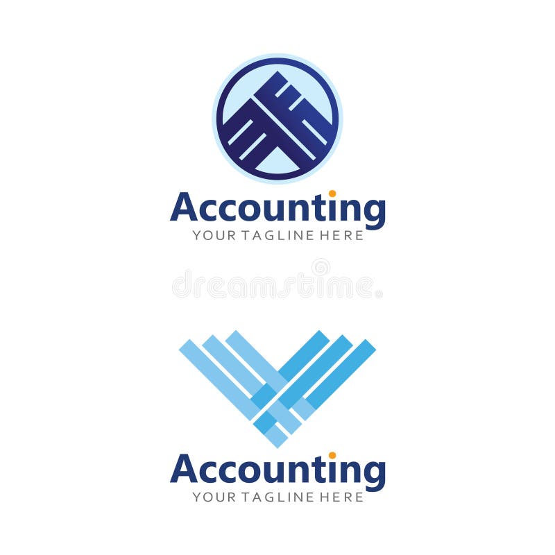 Logo for Accounting Firm with Spreadsheet and Money Stock Vector ...