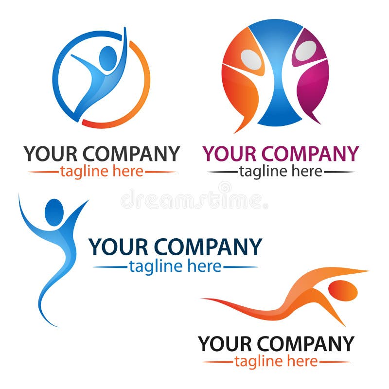 Logo actif de gens illustration de vecteur. Illustration du humain ...