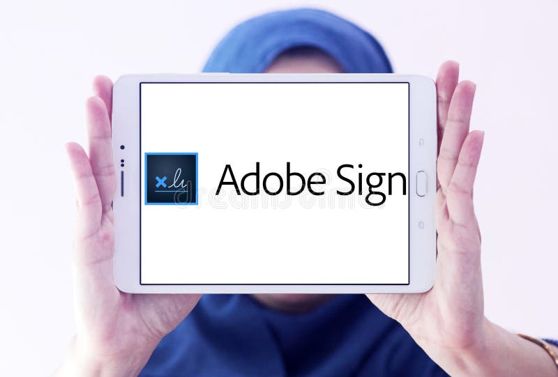 Adobe Sign logo editorial photo. Image of electronic - 118509036