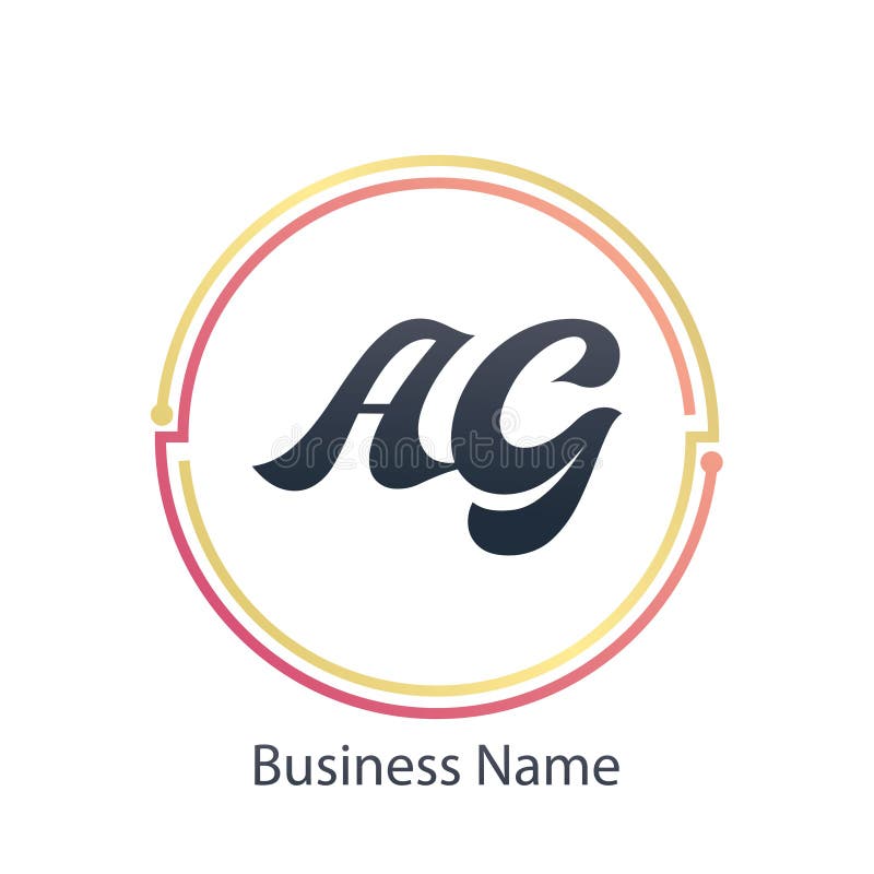 Logo AG Business Letter Logo Design with Simple Style Stock Vector ...