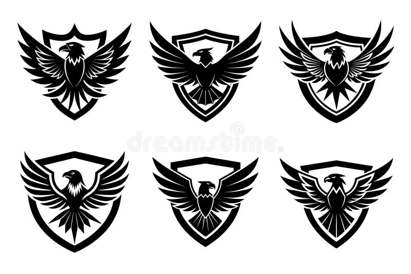 LOGO AGUILA Black Silhouette Vector Illustration Stock Vector ...