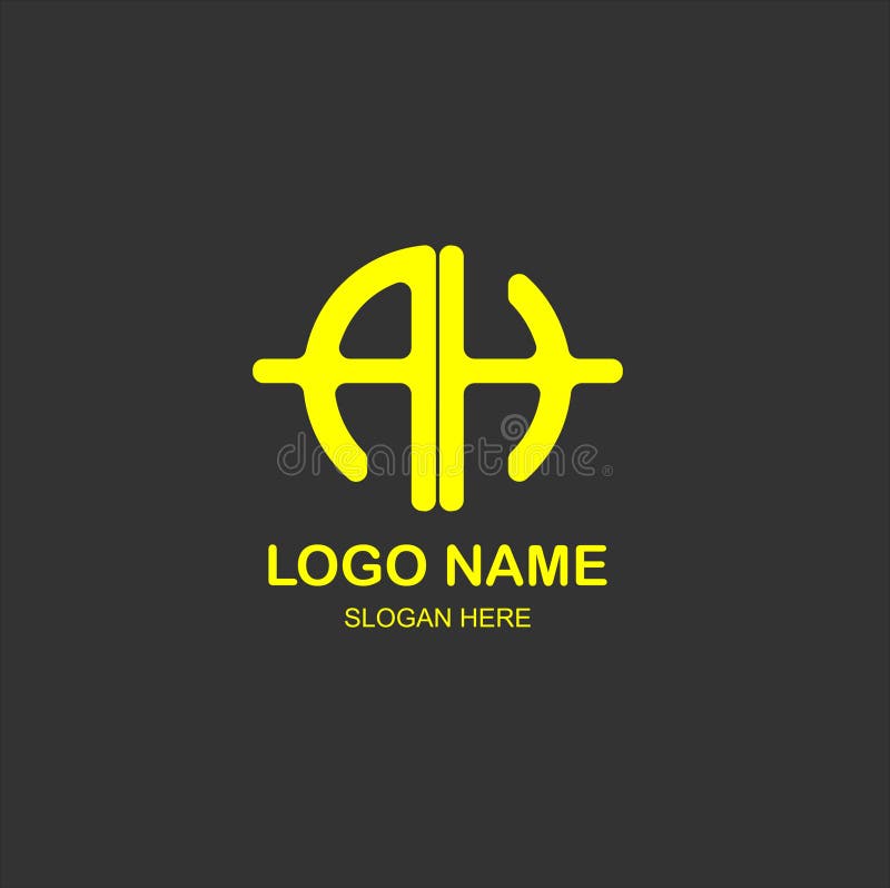 Logo Ah Initial with Creative Vector Illustration Stock Vector ...
