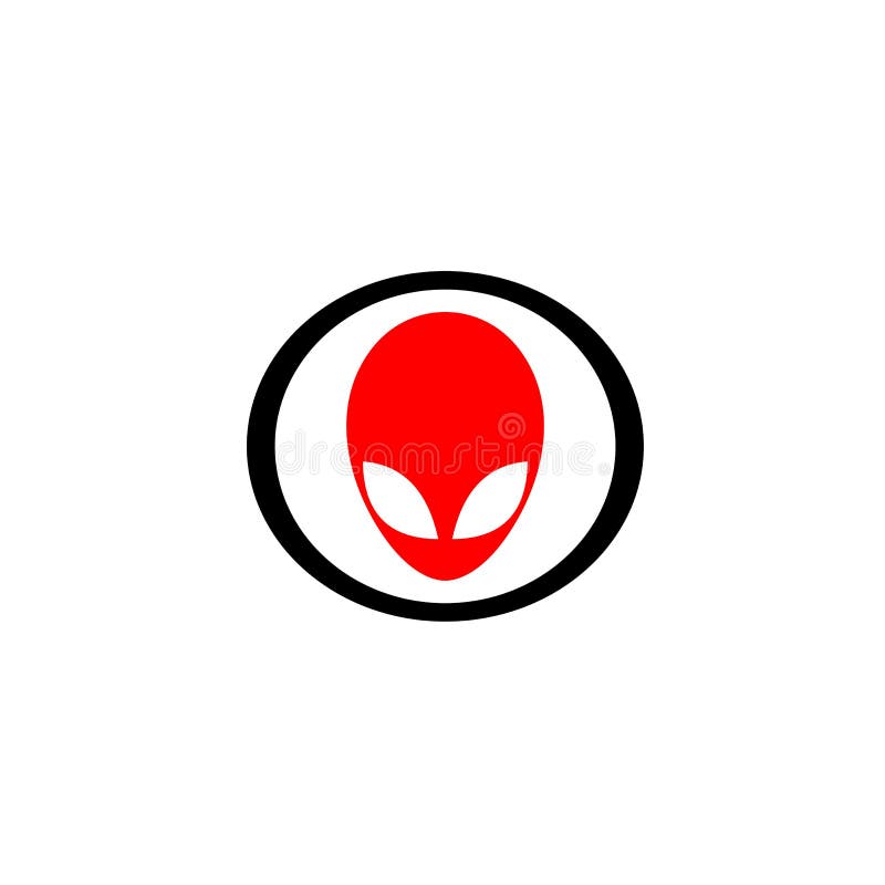 Alien Head Icon Logo Vector Design Stock Vector - Illustration of retro ...