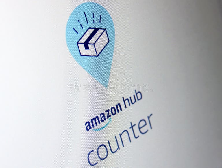 Amazon Hub Counter app editorial photography. Image of screen - 300774602