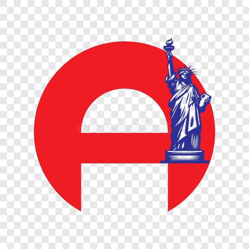 17. a Logo America USA Statue Circle Stock Vector - Illustration of ...