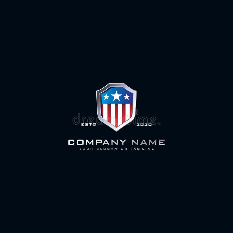 Logo American Shield Vector Stock Vector - Illustration of icon, league ...
